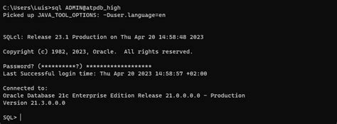 Connecting To An Autonomous Oracle Database From A Windows Desktop