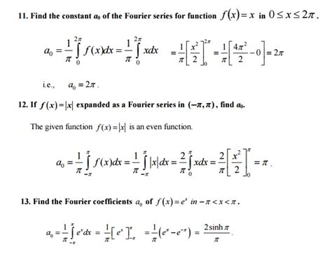 Important Questions And Answers Fourier Series