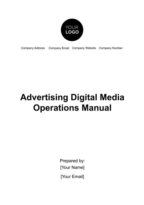 Free Operations Manual Templates Edit Online And Download