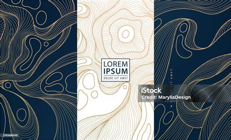 벡터 추상 유기 패턴 황금 대리석 라인 거품 액체 디자인 곡선 프리미엄 포스터 파동 화학 생물학 박테리아 스플래시 일러스트 표지 카드 광고지 0명에 대한 스톡 벡터 아트 및