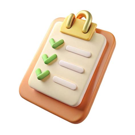 3d Render Of A Checklist With Checkmarks Premium Ai Generated Image