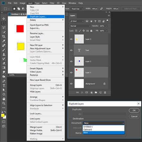 Duplicating Layer In New Document With Same Canvas Adobe Community