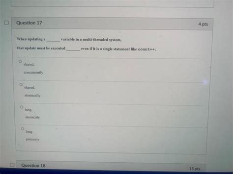 Solved When Updating A Variable In A Multi Threaded System