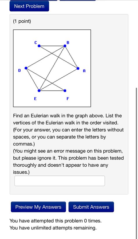 Solved Find An Eulerian Walk In The Graph Above List The