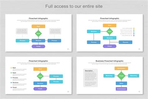 Flowchart Infographic Templates Powerpoint Presentation Template Easy Edit Colorful Vector