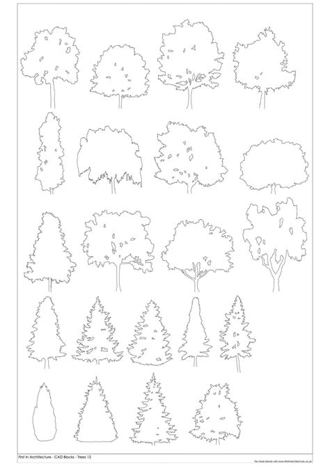 Free Tree CAD Blocks