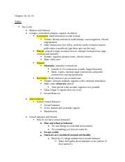 Exam Study Guide Chapters Topics Sex Cycle O Masters And Johnson O Stages