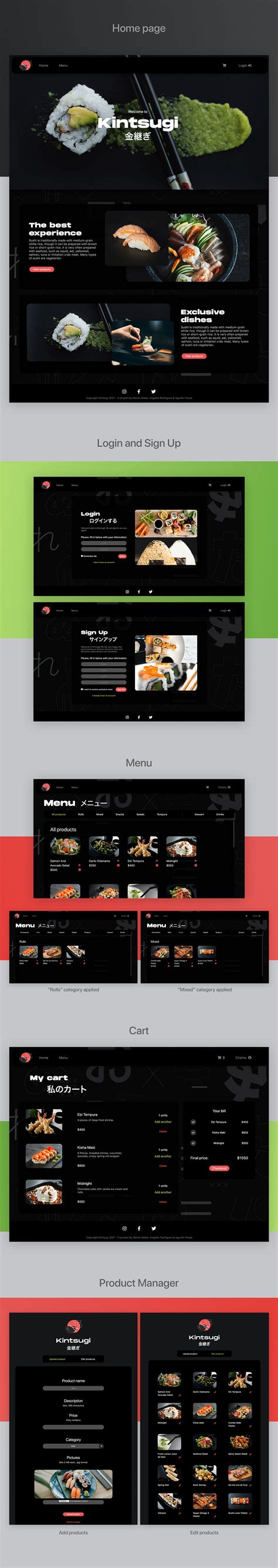 Sushi Web Page Design And Development On Behance