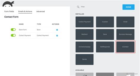 How To Integrate Ninja Forms With IContact WebHolics