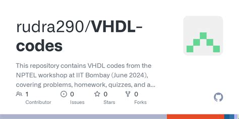 GitHub Rudra VHDL Codes This Repository Contains VHDL Codes From The NPTEL Workshop At IIT