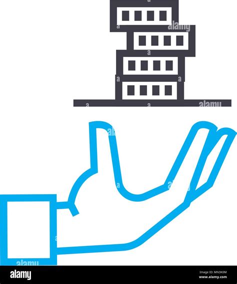 Financial Management Vector Thin Line Stroke Icon Financial Management