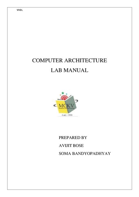 Pdf Vhdl Lab Manual