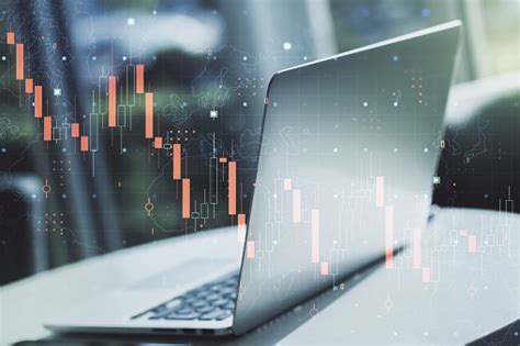 현대 노트북 배경에 세계지도 스케치와 창조적 추상적 인 글로벌 위기 차트 떨어지는 시장과 글로벌 경제 개념의 붕괴 이중 노출 0명에 대한 스톡 사진 및 기타 이미지 Istock