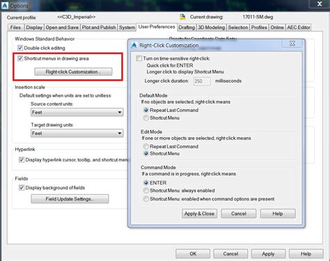 Short Cut Menus Right Click Customization Autodesk Community