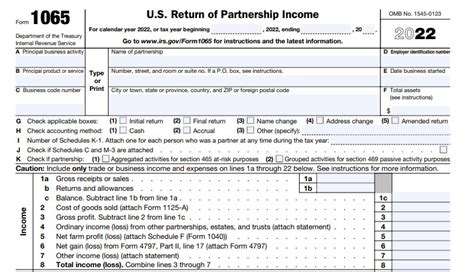 2023 Form 1065 Printable Forms Free Online