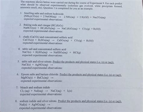 Solved The Reactions Shown Below Were Carried Out During The Chegg