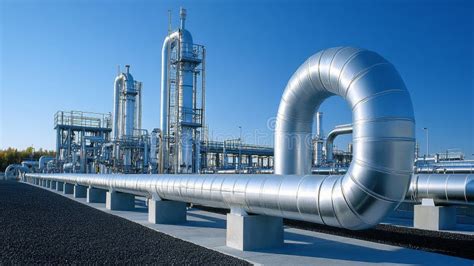 Natural Gas Pipeline Infrastructure For Efficient Distribution System Transportation Stock