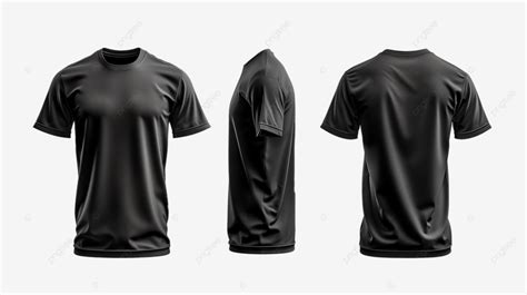검정색 남성용 크루넥 티셔츠를 위한 3d 현대적인 템플릿 기술 팩 티셔츠 하얀색 검은색 Png 일러스트 및 이미지 에 대한 무료 다운로드 Pngtree