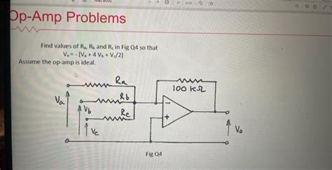 Solved Find Values Of Rsrb And Rc In Fig Q4 So That