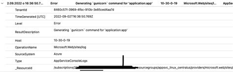 Where Are The Errors Located In The Azure Portal Gui Stack Overflow