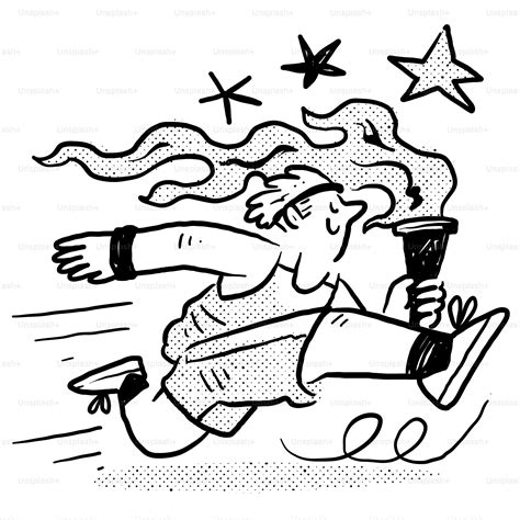 춤추는 남자의 흑백 그림 벡터 Unsplash의 피드백 이미지