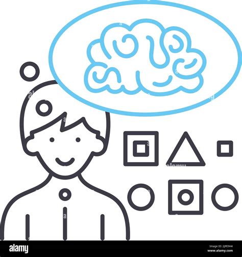 Logic Thinking Line Icon Outline Symbol Vector Illustration Concept