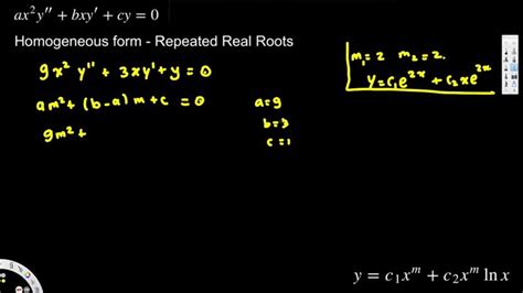 Cauchy Euler Differential Equations Nd Order Differential Equations Equations Education