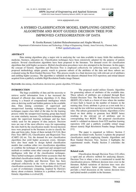 Pdf A Hybrid Classification Model Employing While The Unsupervised Learning Group Data