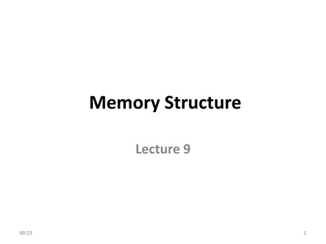 Solution Lecture 9 The Memory Structure Studypool