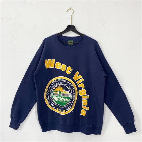 Vintage 90s West Virginia University Sweatshirt Crewneck Pullover