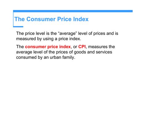 The Consumer Price Index