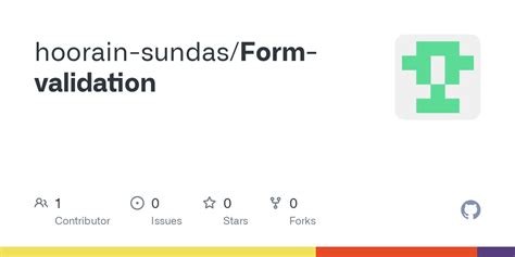 GitHub Hoorain Sundas Form Validation