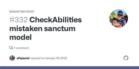 Checkabilities Mistaken Sanctum Model · Issue 332 · Laravelsanctum · Github