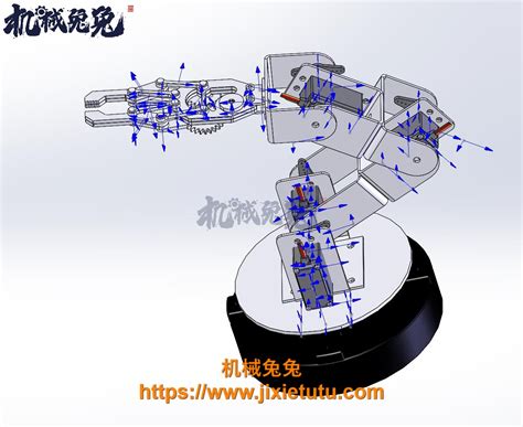 机械臂图纸气动机械手六轴3D图纸自由度机械臂solidworks设计90套 机械兔兔
