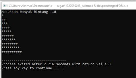 Nested Loop Perulangan Didalam Perulangan Pada C By Akhmad Ridlo Medium