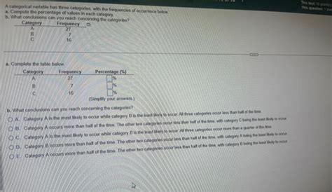 solved a categorical variable has three categories with the