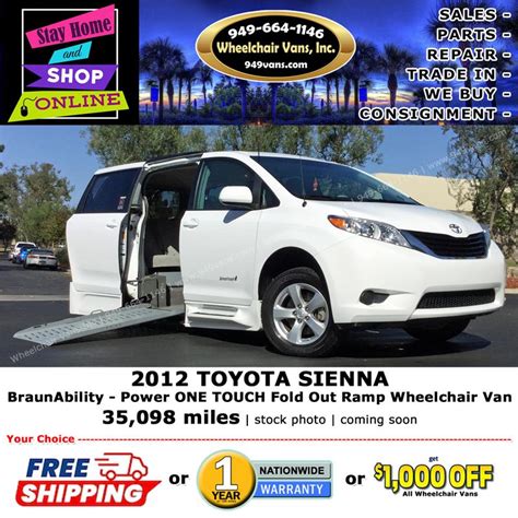 For Sale Used 2012 Toyota Sienna Braunability Power One Touch Fold