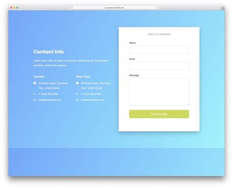 Top 41 Free Html5 And Css3 Contact Form Templates 2021 Colorlib