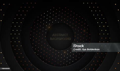 3d 이너 섀도우 종이 컷 추상적인 배경 디자인 Luxiry 골드 반짝이 반짝임 다크 블루 블랙 텍스처와 샤인 골든 서클 레이