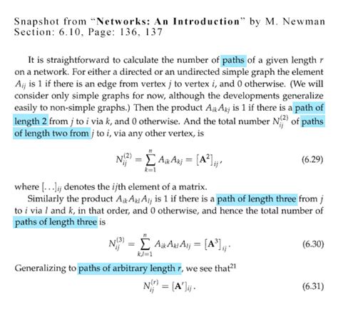 Matrices Finding Path Lengths By The Power Of Adjacency Matrix Of An