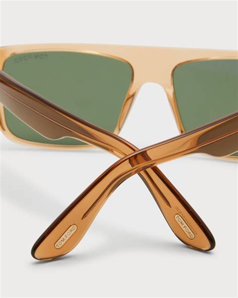 Tom Ford Mens Philippe T Logo Rectangle Sunglasses Neiman Marcus