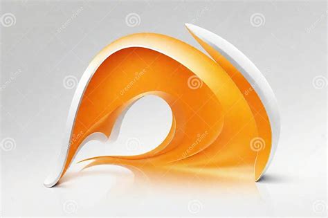 Origami Paper Curl On A White Background Stock Illustration