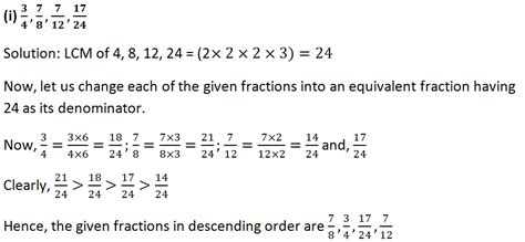 Rs Aggarwal Class 7 Mathematics Second Chapter Fractions Exercise 2a