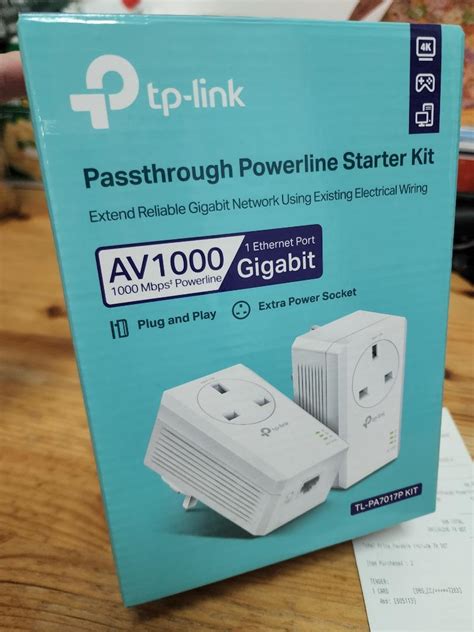 Tp Link Tl Pa7017p Kit Av1000 Gigabit Passthrough Powerline Kit Tplink Computers And Tech Parts