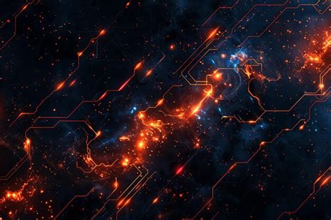 premium photo modern network interconnecting dots and lines