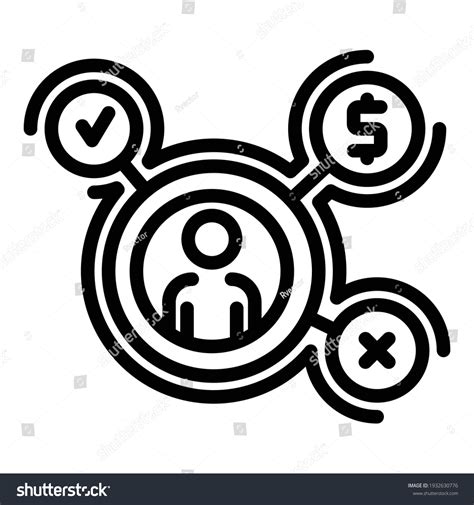 Customer Segmentation Icon Outline Customer Segmentation Stock Vector