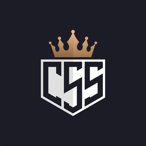 Premium Vector Luxury Css Logo With Crown Elegant Initials Css Letter Logo For Exclusive