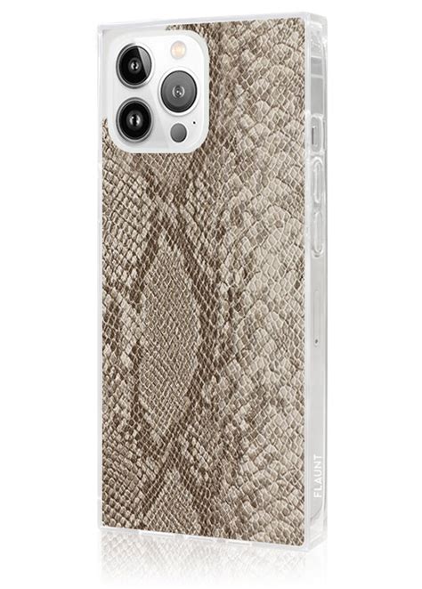 Nude Python Faux Leather Square® Iphone Case Flaunt Cases Nude Python Faux Leather Square® Iphone Case Flaunt Cases