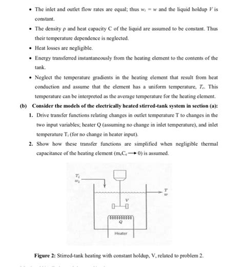 Solved Problem 2 Consider The Stirred Tank Heating System