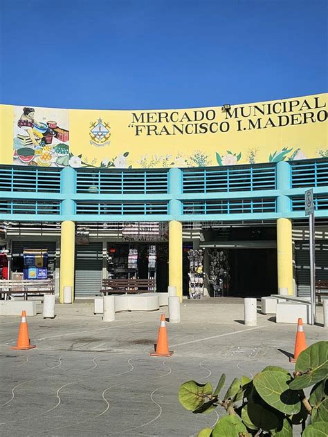 Francisco I Madero Municipal Market Near The Malecon And Beach Of The